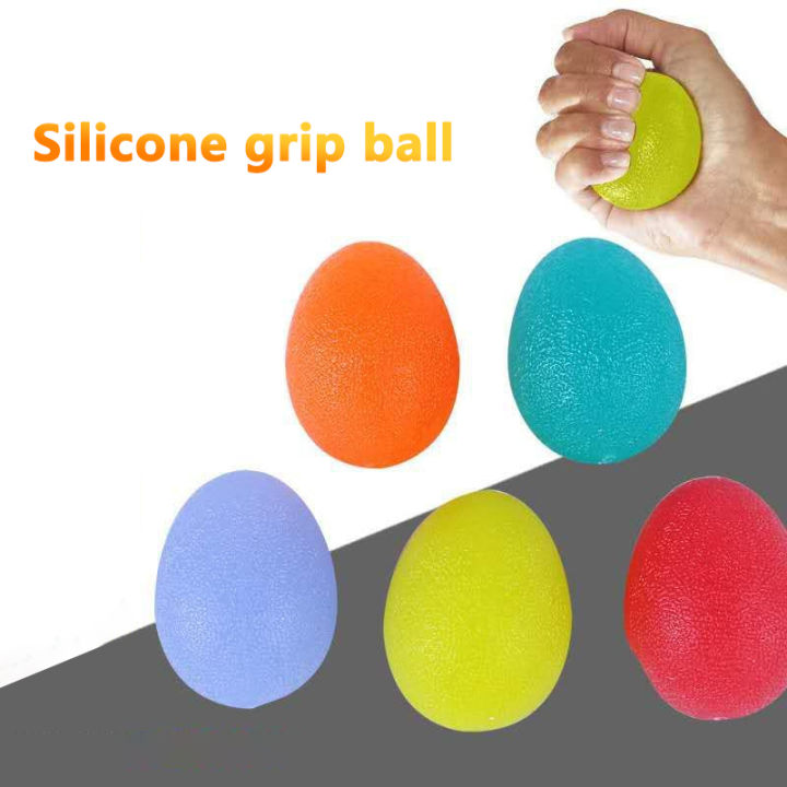 Silicone Hand Grip Ball Egg Gym Fitness Finger Heavy Exerciser Strength ...