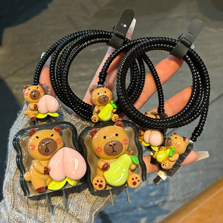 1set DIY High Quality Capybara Charger Data Cable Case Protector And ...