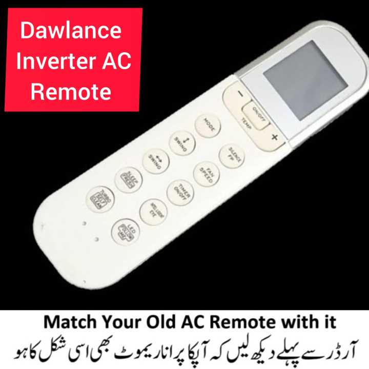 Dawlance Inverter AC Remote Control - Air Conditioner Remote for ...