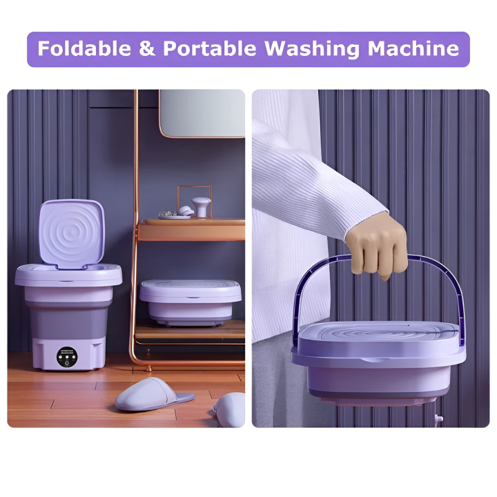 2 in 1 Mini Washing Machine Portable Foldable Washer with Dryer / Baby ...