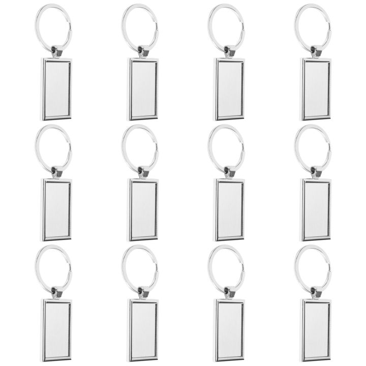 Sublimation Blank Keychain Rectangle Metal Heat Transfer Keychain ...