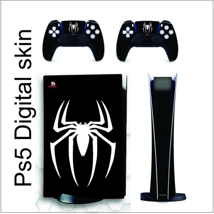 Sony Ps5 Digital full body Spiders Design skin with 2 Controllers ...