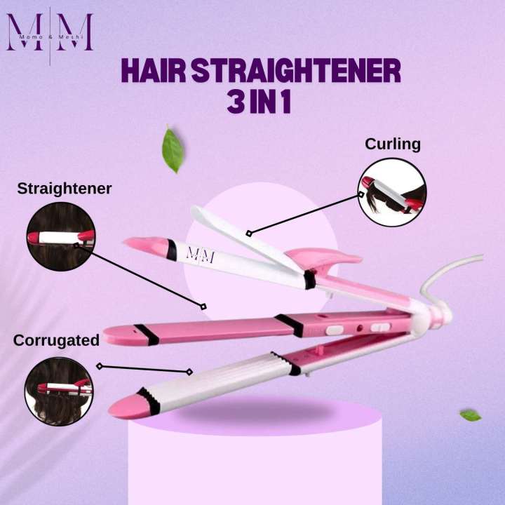 3 in 1 Hair Straightener - Hair curler - hair Roller - Professional ...
