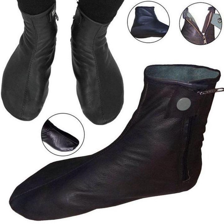 Moza 100% Genuine Leather 'A' Quality Socks Warm Fabric inside for Cold ...