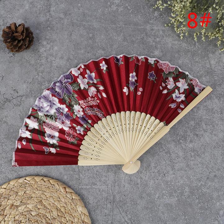 Silk Fan Chinese Japanese Style Folding Fan Wedding Fan Art Gifts Dance ...