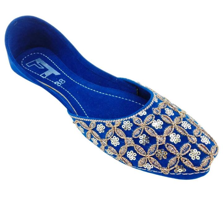 New Fashion Blue Khussa For Women KH0627 | Daraz.pk