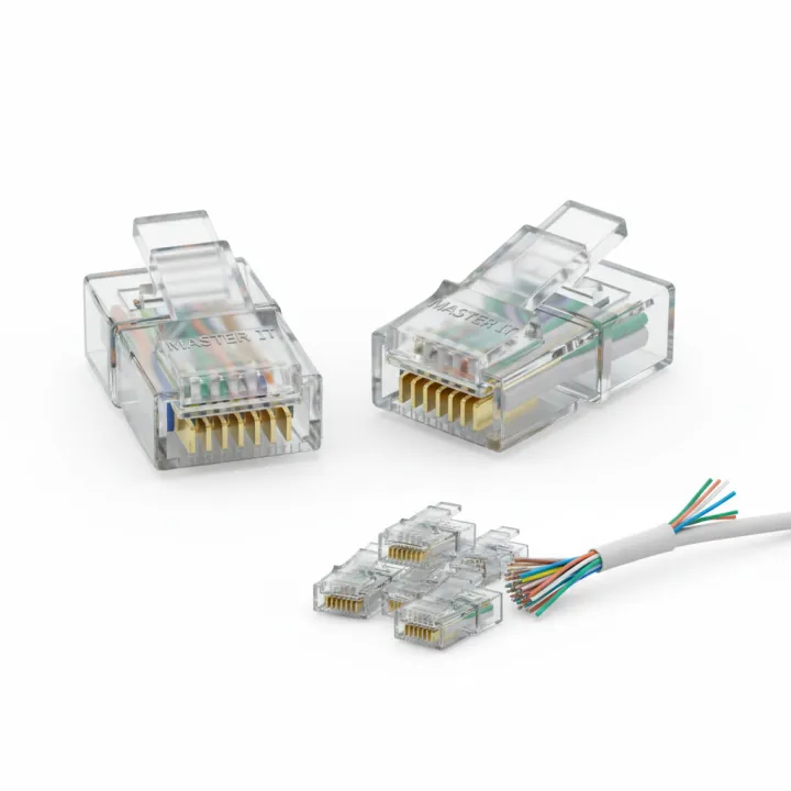 RJ45 Network Connectors (100 Pcs) – Premium Crystal Plugs for Cat5/Cat6 ...