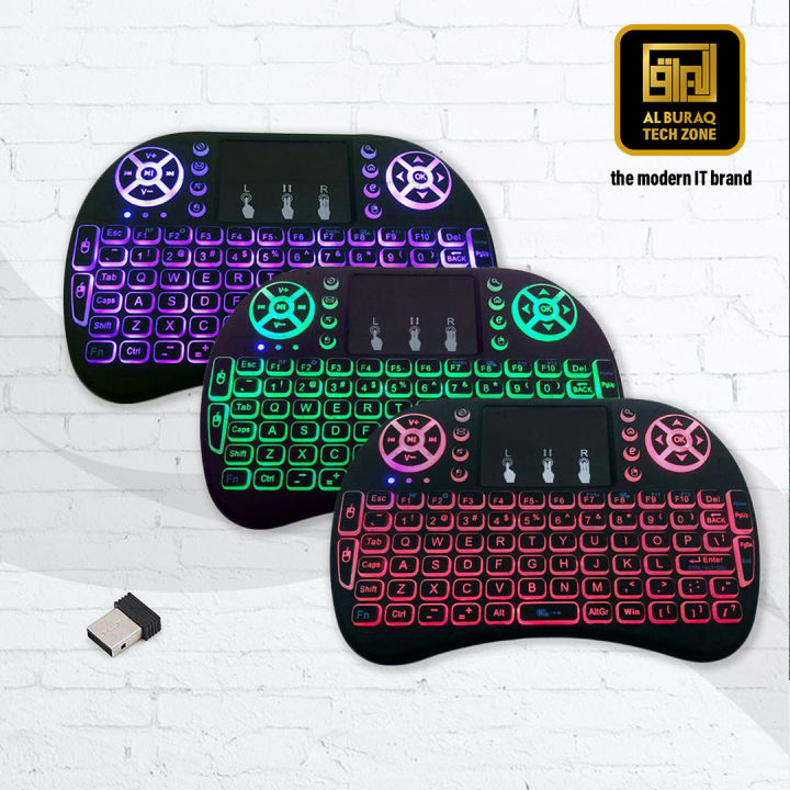Rgb Mini Wireless Keyboard 2 4ghz Air Touchpad Mouse Compatible With Android Tv Box Smart Tv