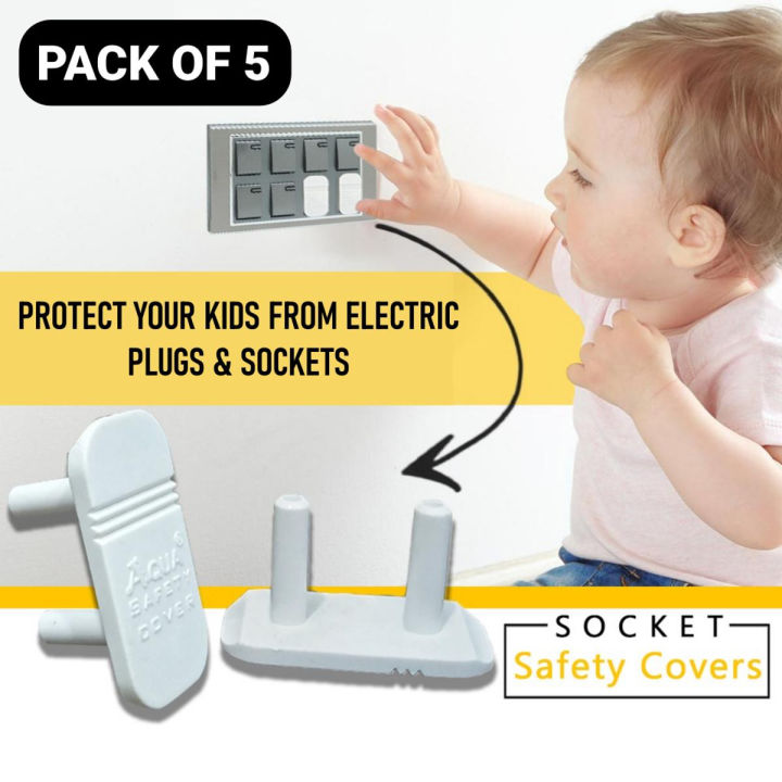Pack of 2, 5 , 10 ,15 - Socket Cover, Power Socket Outlet Plug, Kids ...