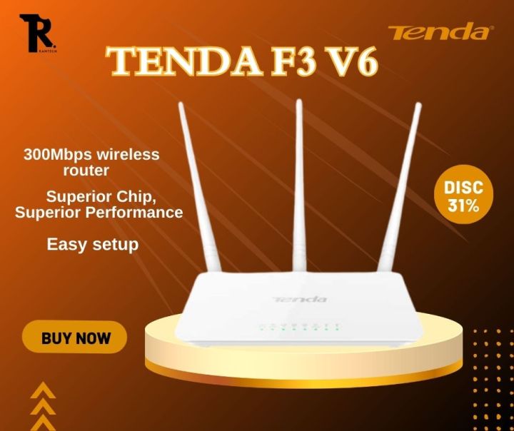 Tenda F3 2.4GHz 5dBi External Antenna Router Version 6 Updated ...