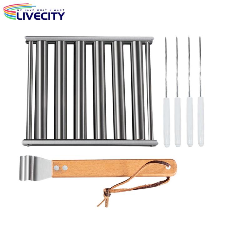 Hot Dog Grill Rack Premium Stainless Steel Sausage Roller Rack with ...