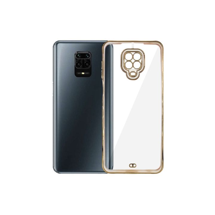 Redmi Note 9S/Note 9 Pro Diamond Side Gold Chrome Back Case (White ...