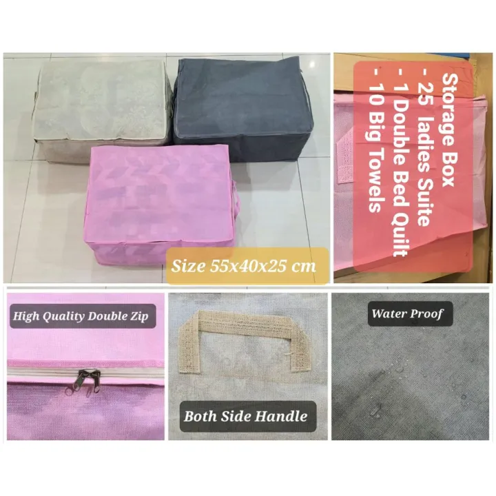 Pack of 4 Pcs -Peva Material Quilt Clothes Storage Bag/Cover Foldable ...