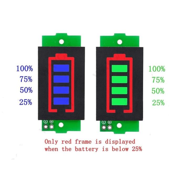 1s 8s Universal Lithium Battery Capacity Indicator Module Blue Green ...