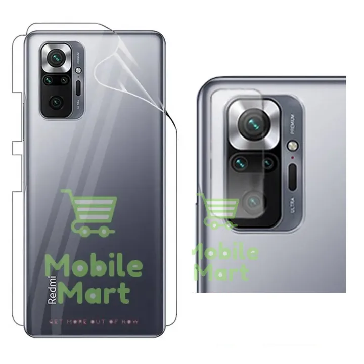 Xiaomi Rdmi Note 10 Pro Transparent Hydrogel Back Skin Soft Flexible ...