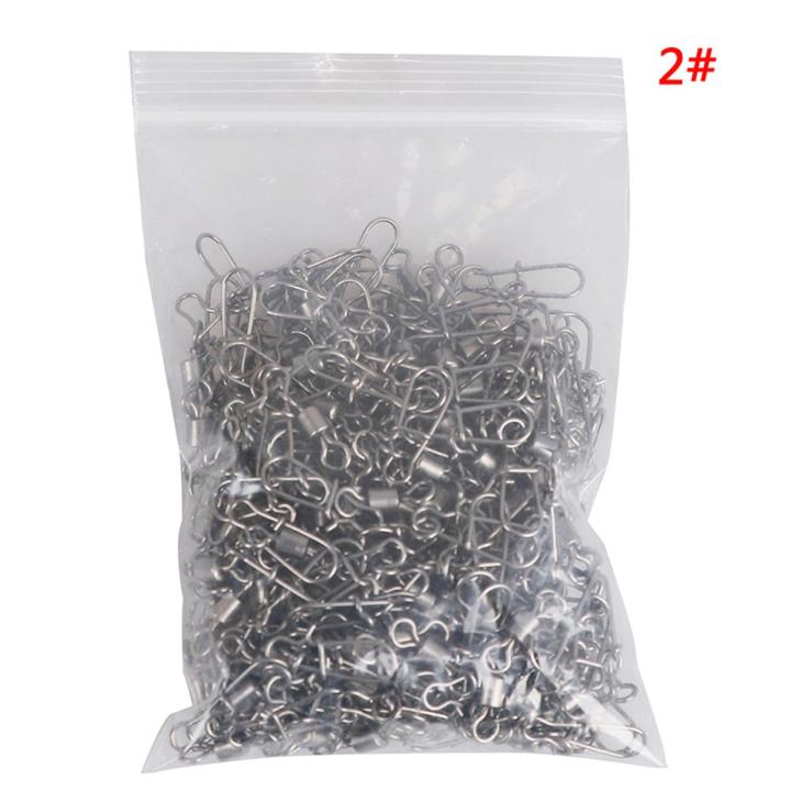 200Pcs/Pack Stainless Rolling Swivel Nice Snap Lure Connector Fishing Swivels Snap | Daraz.pk