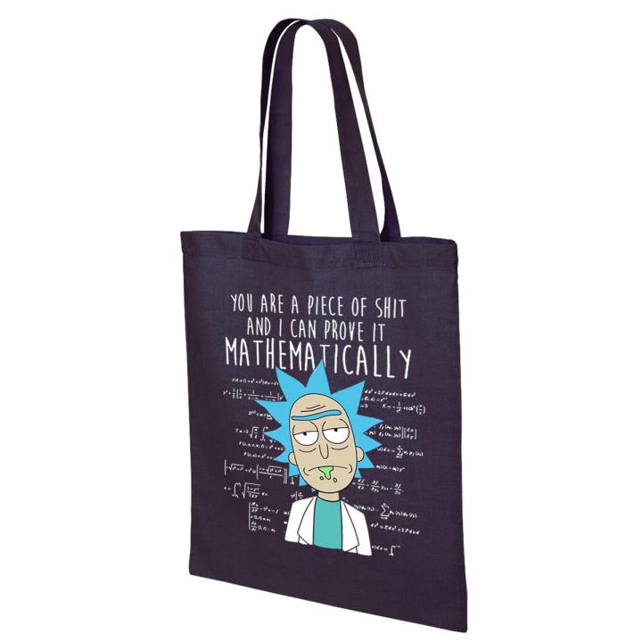 Vagile FUNNY Piece of Sh*t RICK AND MORTY POSTER SHOPPING COTTON TOTE ...