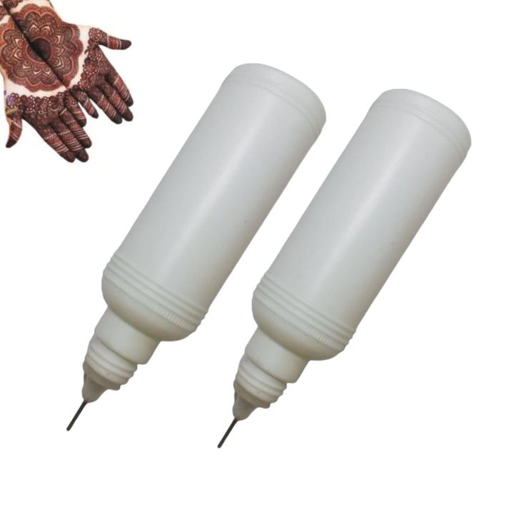 Mehndi Bottle 2 with Needle Ready to Use, Create Amazing Henna Designs ...