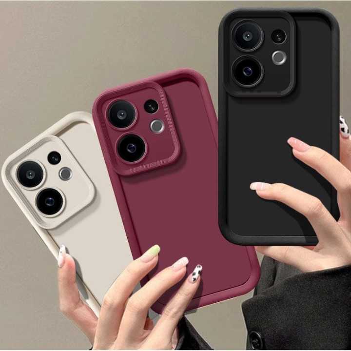 Vivo V60 5G Back Cover Soft Matt Solid Color Liquid Silicon Anti Shock ...