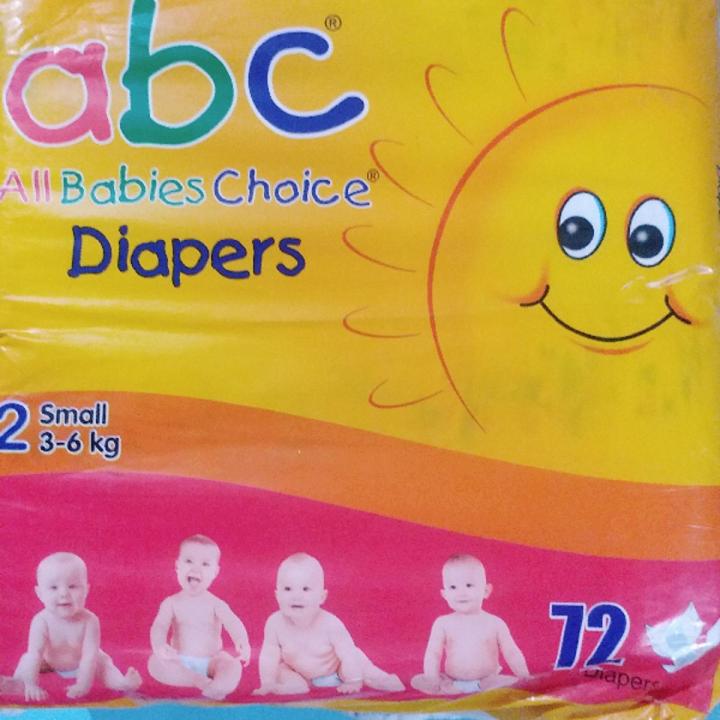 ABC Diapers Size Number 2, Small 3-6 kg, Pack of 72 Pcs, Pakistan No.1 ...