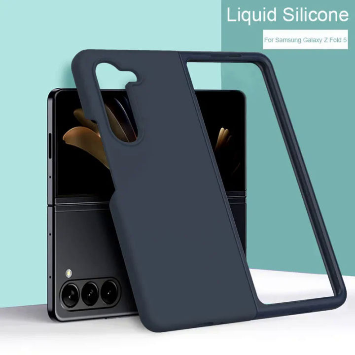 【NShisasN】Coque Liquid Silicone Case For Samsung Galaxy Z Fold 5 Ultra ...