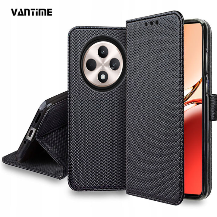 Vantime For Oppo Reno12 F 4g 5g Pu Leather Wallet Case Cards Holder