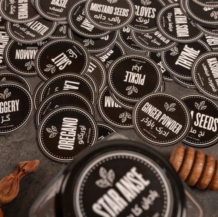 Spices label sticker - 20/40/60/80/100 sticker pack- thin & strongly ...