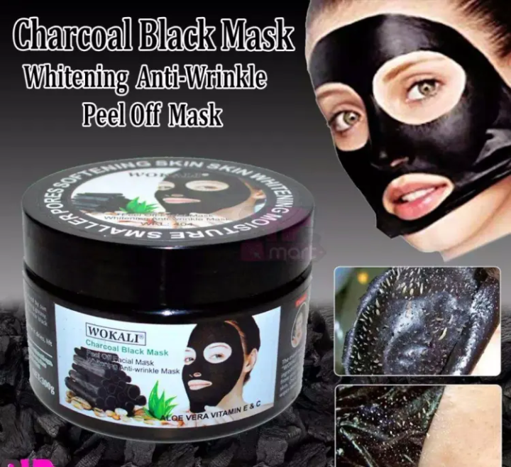 WOKALI Black Charcoal Peel Of Mask, Peel-off face mask Activated ...