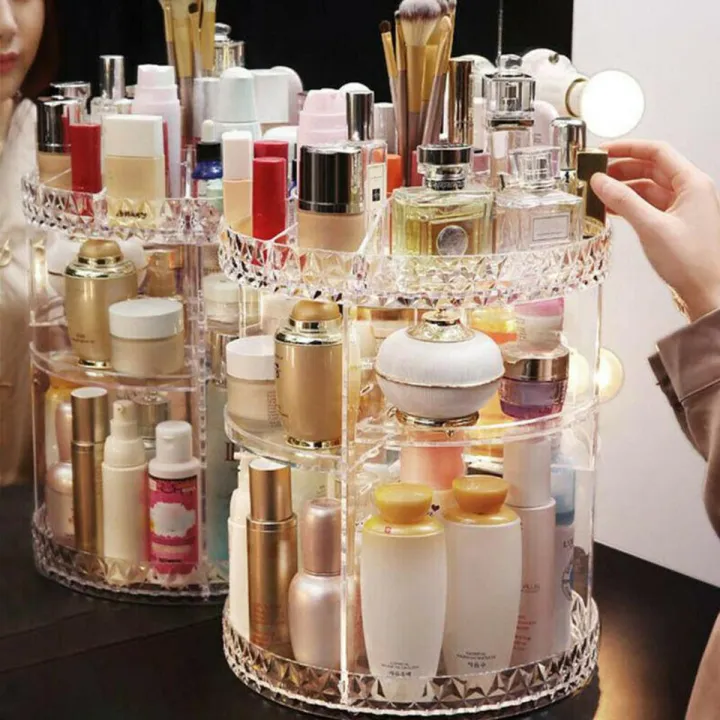 Z.M. 360 Degree Rotating Makeup Storage Rack Height Adjustable ...