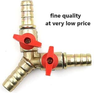 Gas Joint 3 Way T with valve control fine quality | Daraz.pk