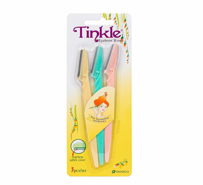 Tinkle Eyebrow Razors & Facial Hair Remover - 3-Pack Precision ...
