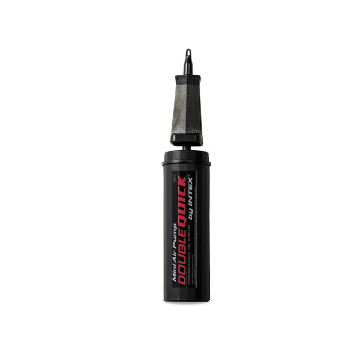 The compact 29 cm long and lightweight Double Quick Mini hand pump is ...