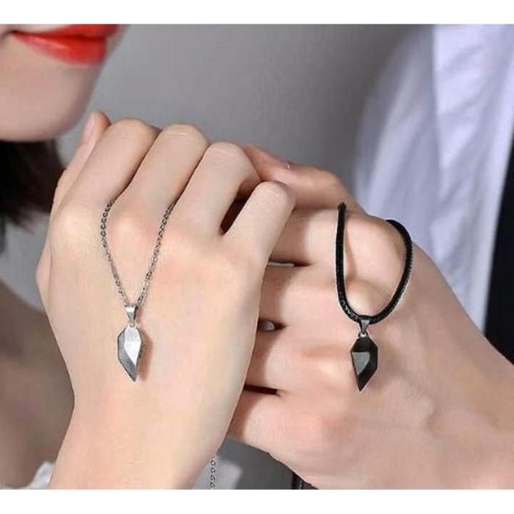 Her One His Only Couples Pair of 2 Locket Necklace for Lovers Couple ...