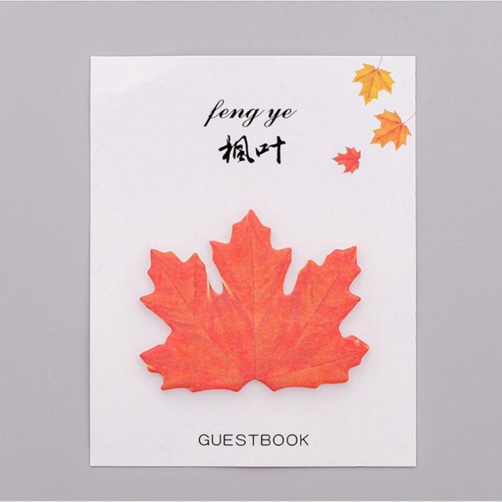Creative Convenience Sticker Color Leaf Note Paper Learning Office ...
