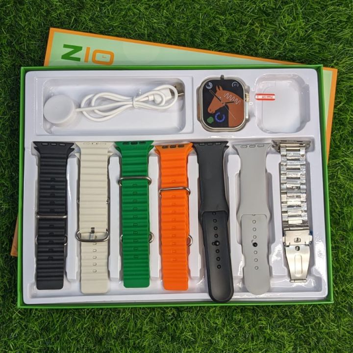 Model Z10 ultra2 Smart watch/ with 7 Random colour and straps/ 49mm Full HD Display/ Bluetooth ...