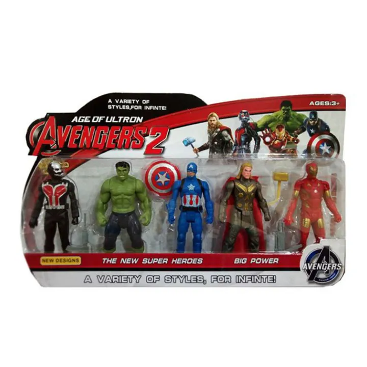 Avengers Age of Ultron Super Power Heroes 5-Pack Small Size Action ...