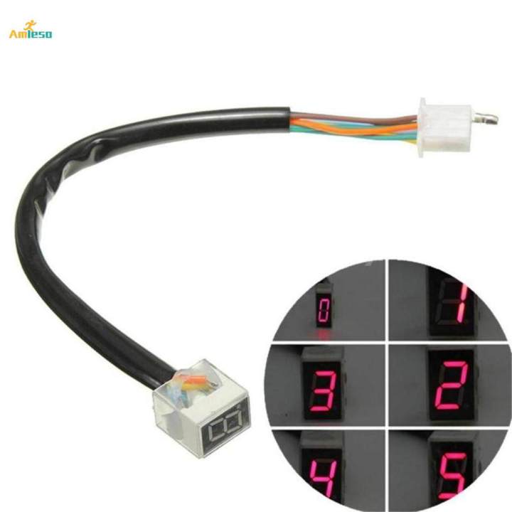 LED Gear Indicator 6 Levels Sensor Speed Gear Display for Motorcycle ...