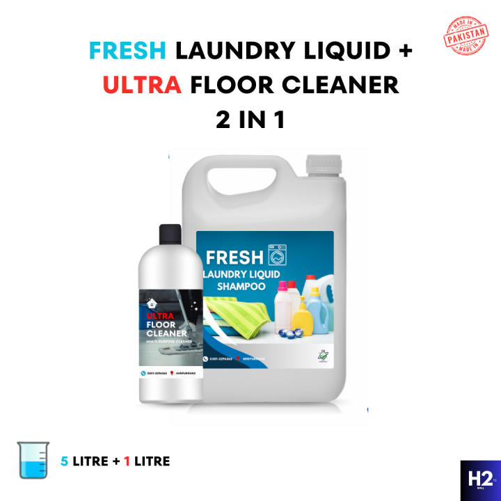 Fresh Laundry Liquid + Ultra Floor Cleaner | 2 In 1 | Must-have Combo ...
