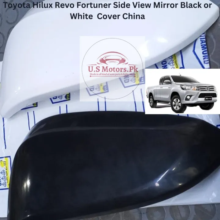 Toyota Hilux Revo Fortuner Side Rear View Black Mirror Cover | Daraz.pk