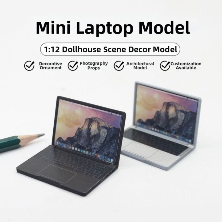 New Cute 1/12 Dollhouse Miniature Computer Mini Micro Scene Props ...
