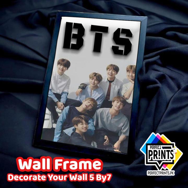 All the characters of bts Wall Frame Decoration Your Wall | Daraz.pk