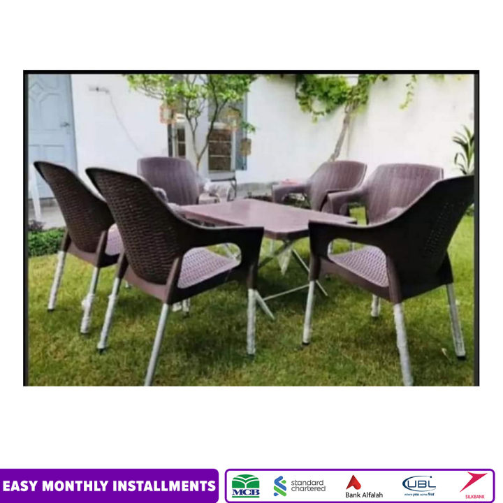 plastic chairs set 6+1 | Daraz.pk