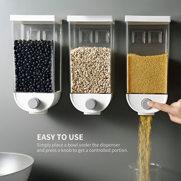 Grain Storage Box 1500ml=1.5kg Wall Hanging Food Container Kitchen Bean ...