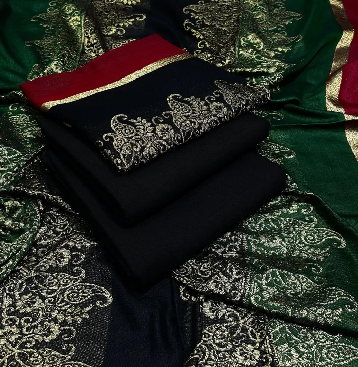 Danak Marina 3 Piece Suit – Plain Shirt & Trouser with Fancy Jacquard ...