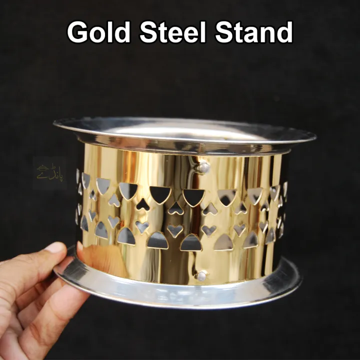 Golden Steel Stand for Handi and Karahi | 3 Sizes | For all sizes Handi ...