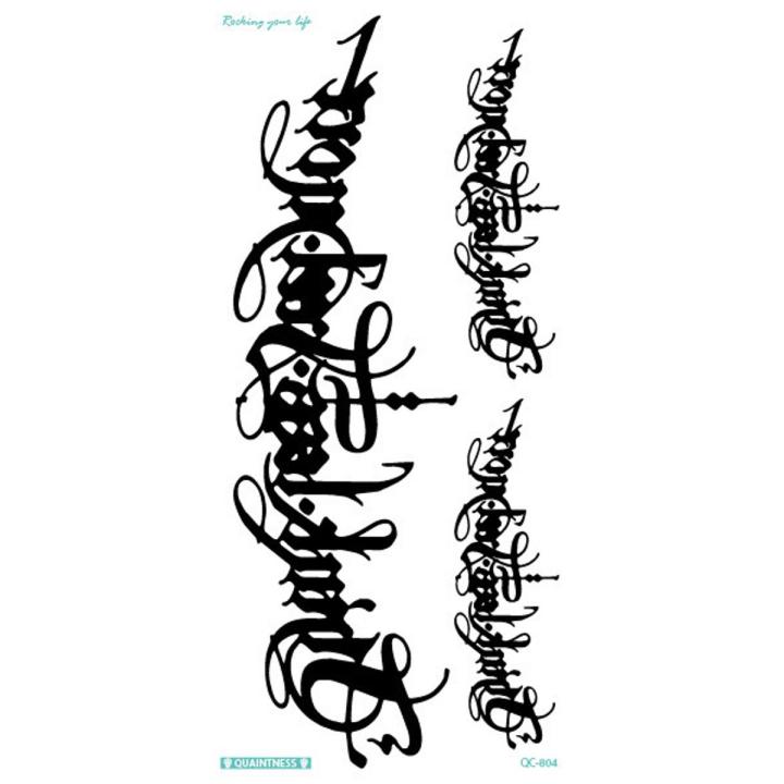 Waterproof Temporary Tattoo Sticker Roman Numeral Design Body Art ...
