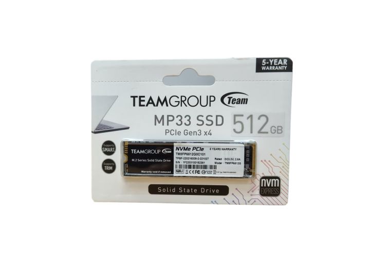 TeamGroup MP33 SSD 512GB M.2 PCIe Gen3x4 2280 NVMe Internal Solid State Drive For Laptop ...