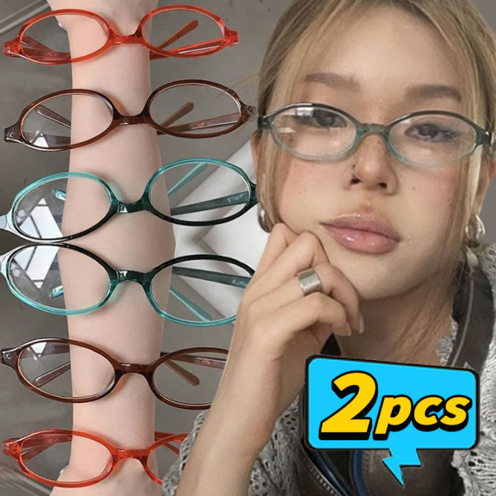 2/1pcs Y2 Vintage Small Oal lasses s ed n Frame lass Eyewear ecoratie ...