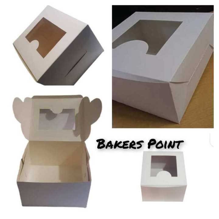 White Window Cake Box 12×12x6 Inch Height /Pack Of 10 | Daraz.pk