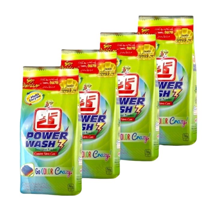 Gai Soap Power Wash 1KG Washing Powder ( Pack of 4 ) | Daraz.pk